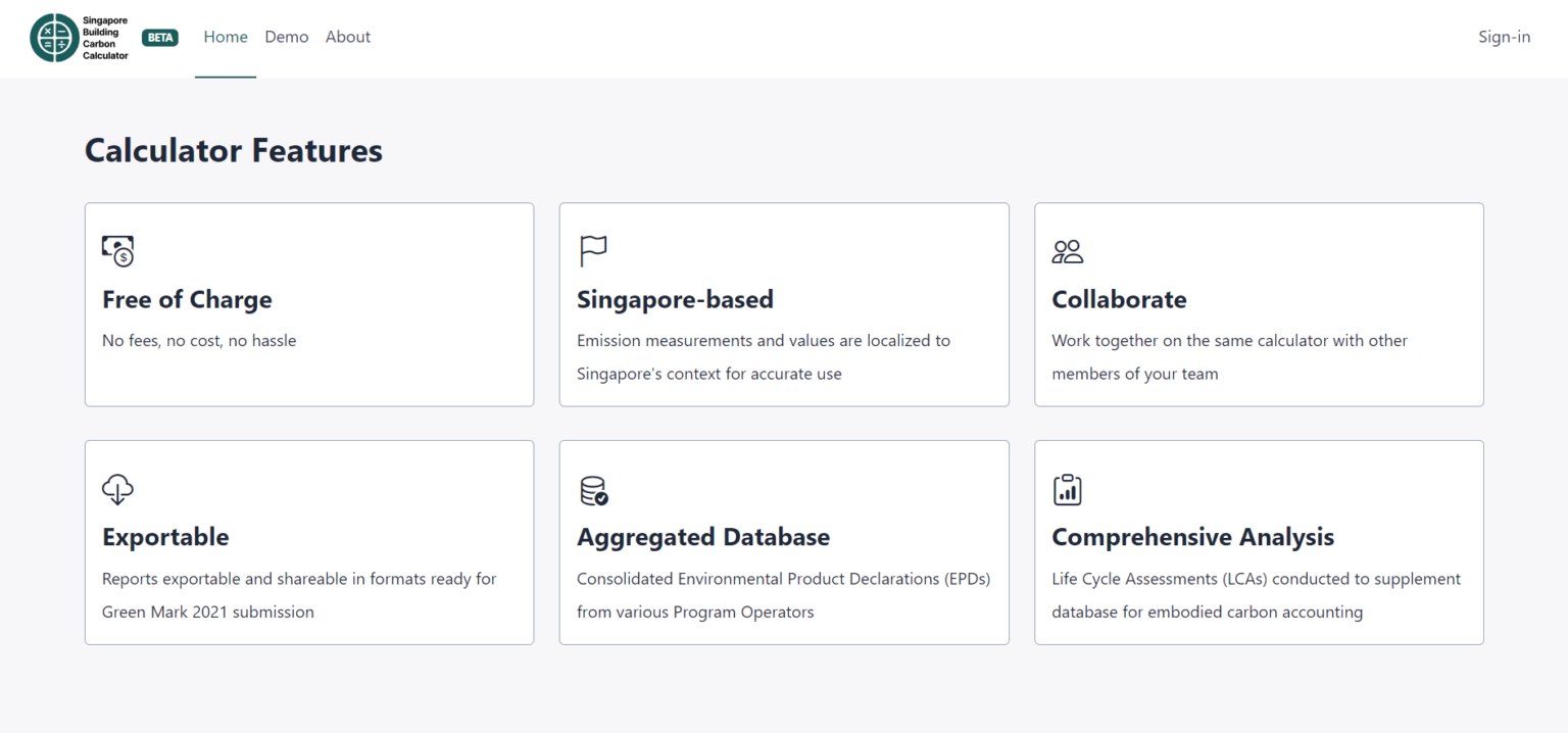 SG Building Carbon Calculator - Singapore Green Building Council